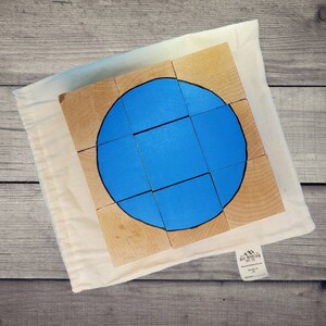 Wooden Block Puzzle, Color Matching Toy, Shapes, Waldorf Wooden Toy ...