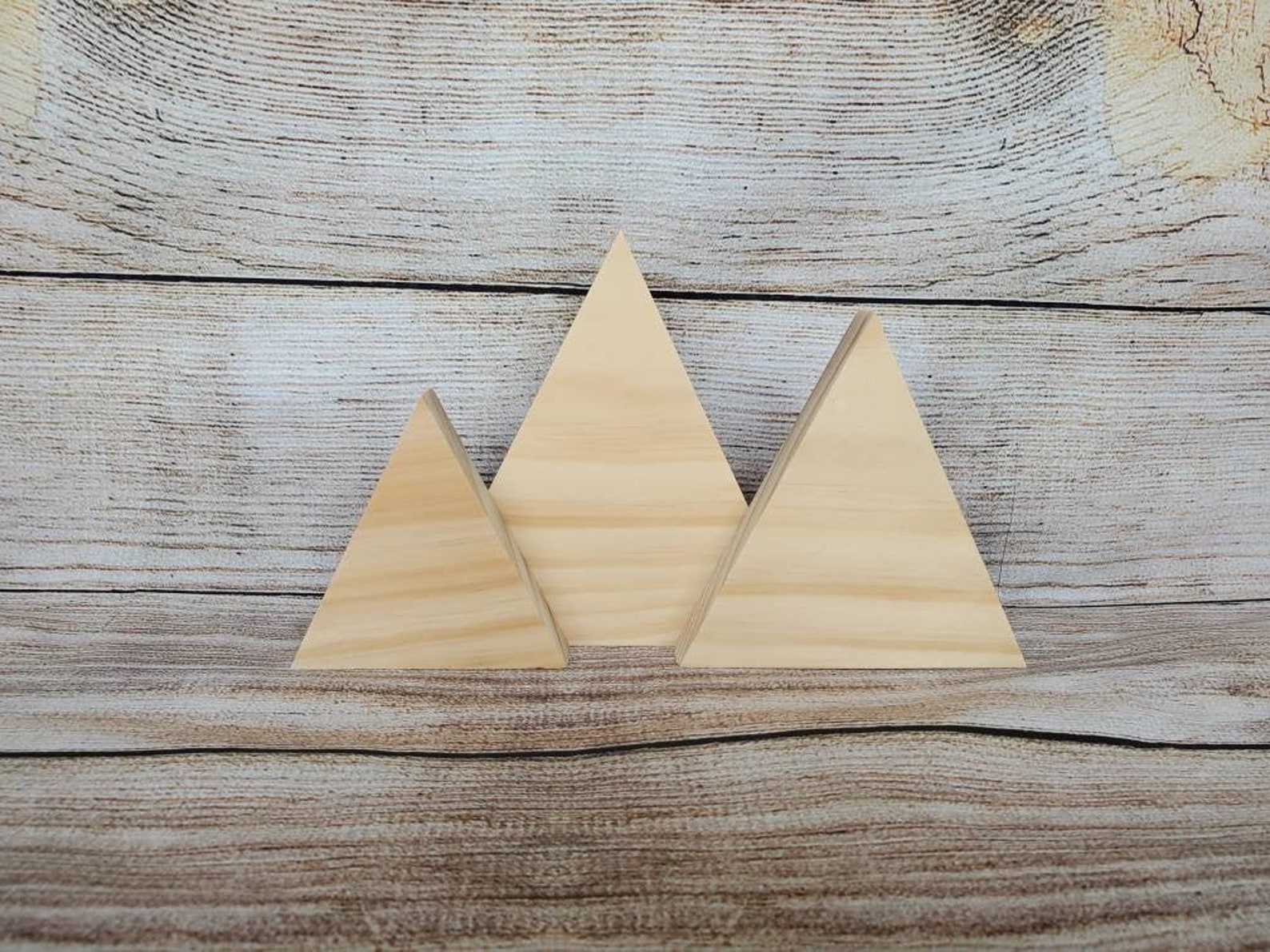 Unfinished Wooden Mountains Wood Triangles Wooden Mountains | Etsy