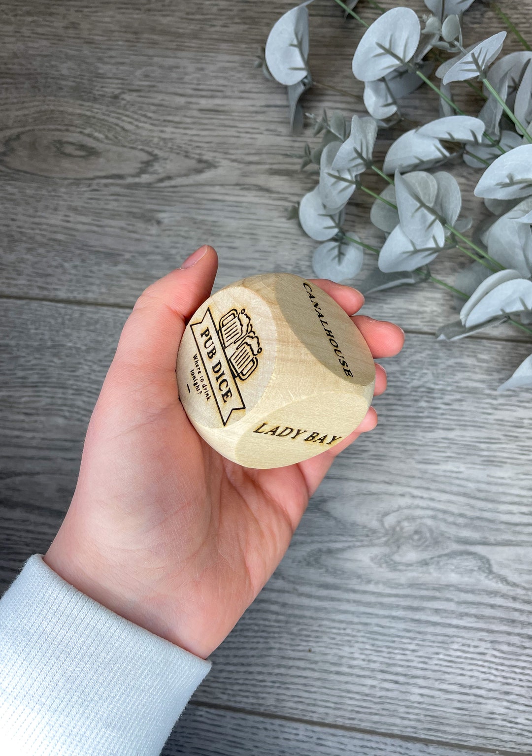 Custom Pub Decision Dice | Wooden Dice | Gifts for Him | Gifts for Beer ...