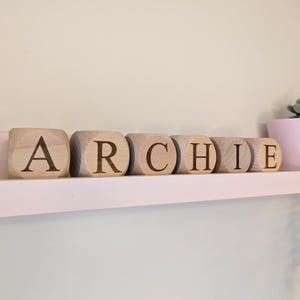 Personalised Wooden Baby Name Blocks | Nursery Name Sign | Nursery ...