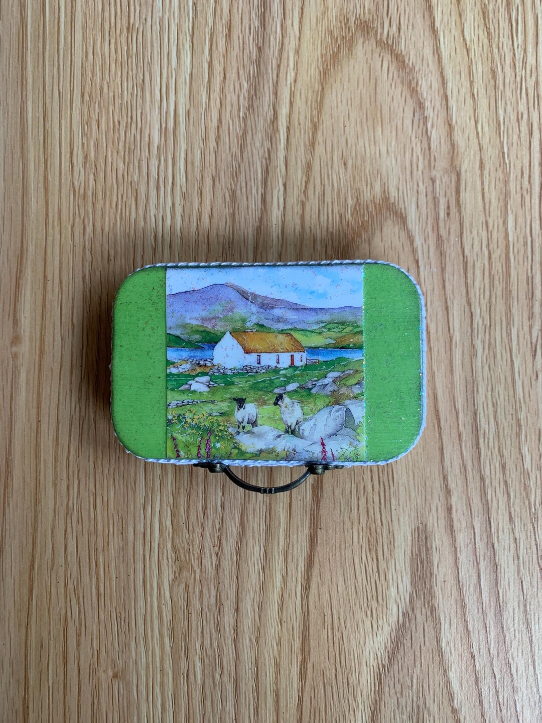 Irish Trinket Box, Irish Altered Tin, Prayer/intention Box, Trinket Box ...