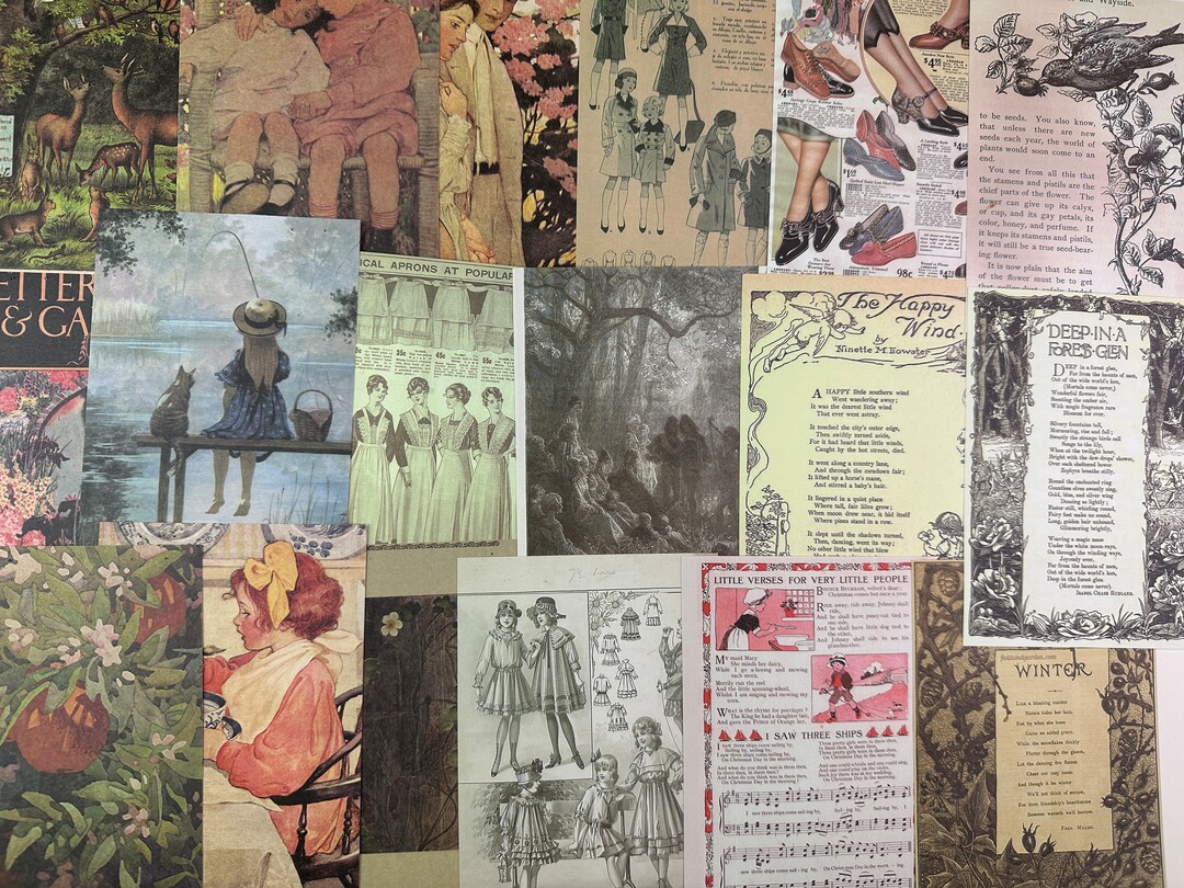 Vintage Style Pages staple Marks at Top of Pages 358 - Etsy