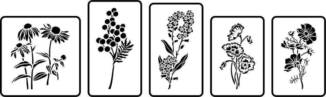 Mini Stem Stencil Set by Jami Ray Vintage ~thick 15mil Reuseable ...