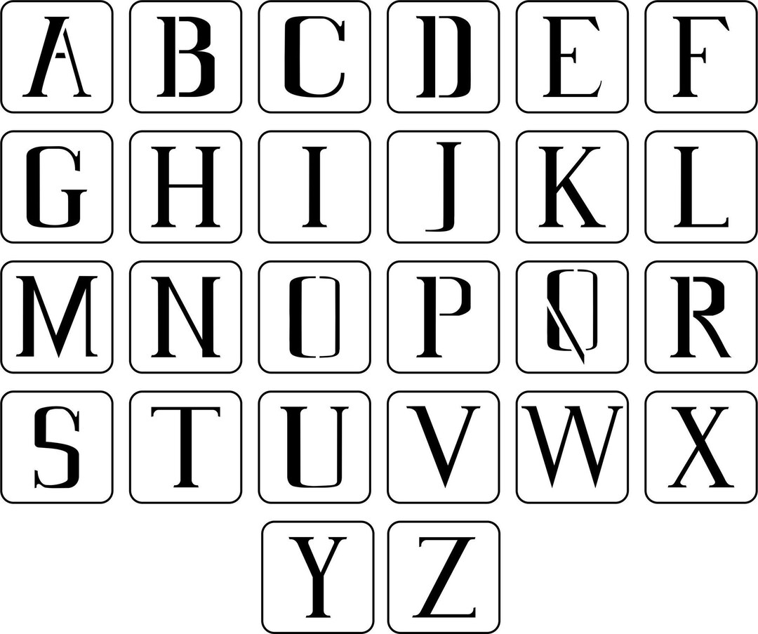 Antique Hand Painted Letters Stencil Set by Jami Ray Vintage ~thick ...