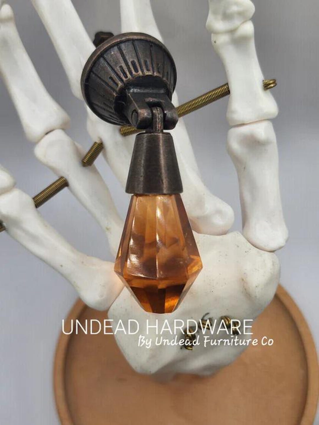 The Willow ~ Antique Style Amber Glass Drop Pull - Etsy