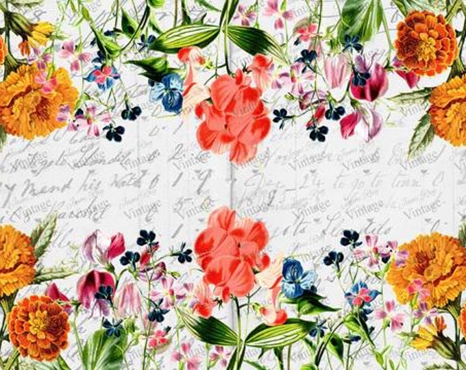 Summer Flower Garden Decoupage Paper by JRV ~ 20x30 18# Paper - Etsy