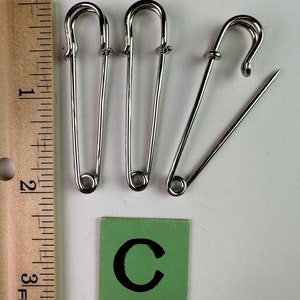Large Vintage Style Safety Pin's - Etsy