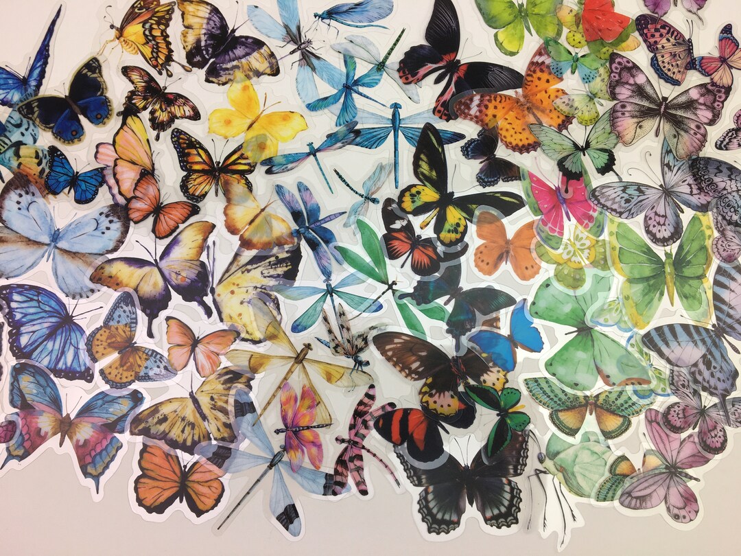 Butterfly Stickers ~transparent - Etsy