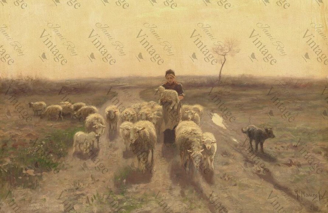 Sheep at Sunset~ 23x15 Rice Decoupage Paper by JRV - Etsy