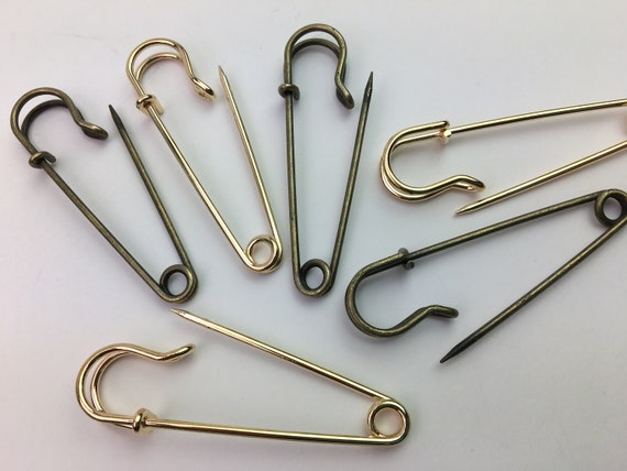 Large Vintage Style Safety Pin's - Etsy