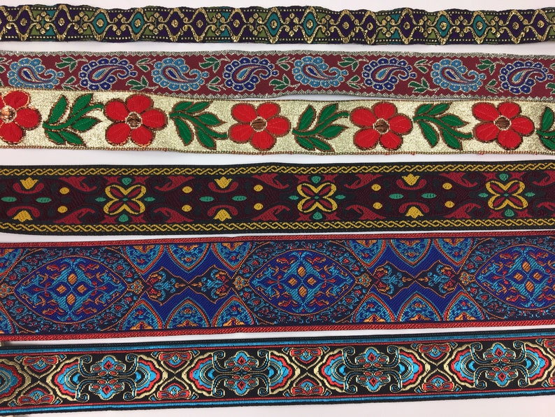 Brocade Boho Trim Ribbon Fun & Funky - Etsy