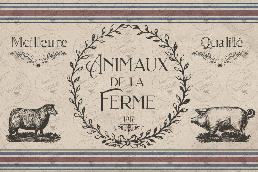 De La Ferme Decoupage Paper by JRV ~ 20x30 18# Paper - Etsy
