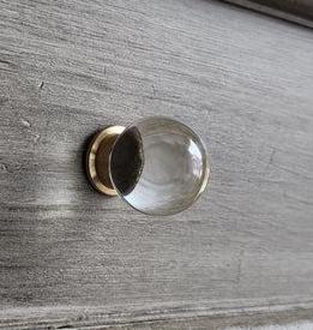 Gypsy ~ Round Glass Knob With Gold Base ~ Antique Vintage Style - Etsy