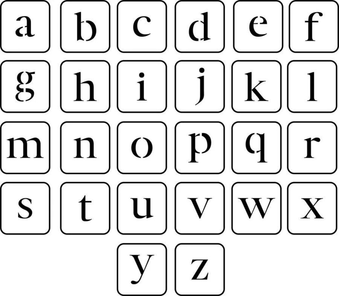 Lowercase Letters Stencil Set by Jami Ray Vintage ~thick 15mil ...