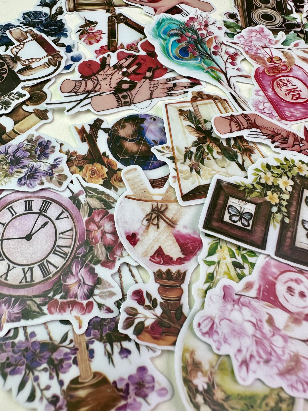 Floral Object Paper Sticker Set #827 - Etsy