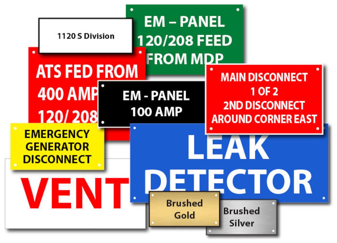 Electrical Tags Meter Box Plates Electric Panel Labels - Etsy