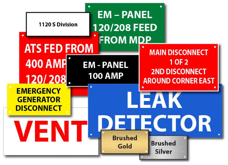 Electrical Tags Meter Box Plates Electric Panel Labels - Etsy
