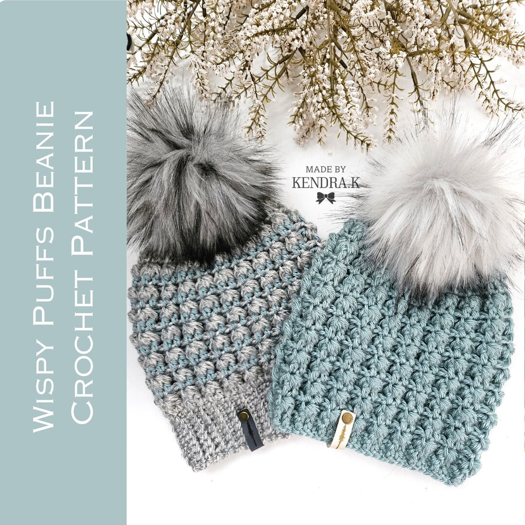 CROCHET PATTERN: Wispy Puffs Beanie - Worsted - PDF File - Crochet Hat ...