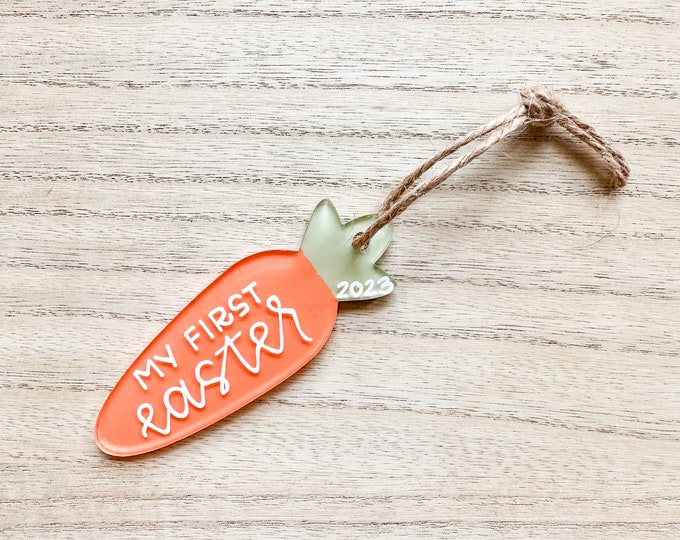 Easter Basket Carrot Tag - My First Easter - Etsy