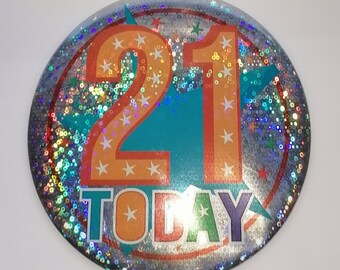 21st Birthday Badge Pin - Etsy