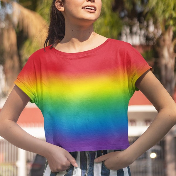 Rainbow Crop Top - Etsy
