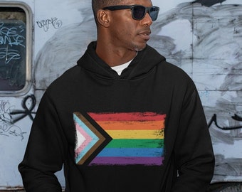 Progress Pride Flag T-shirt LGBTQ BIPOC Rainbow Gay Pride | Etsy