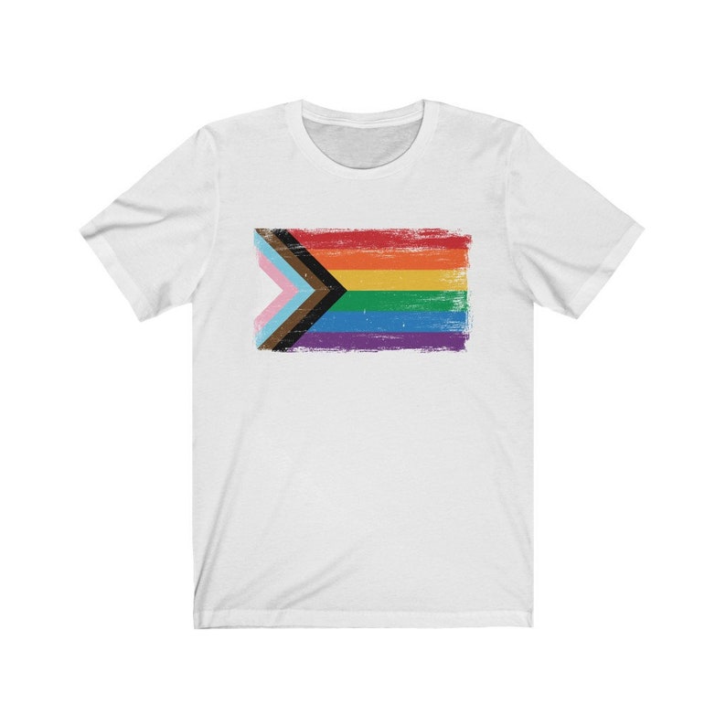 Progress Pride Flag T-shirt LGBTQ BIPOC Rainbow Gay Pride - Etsy