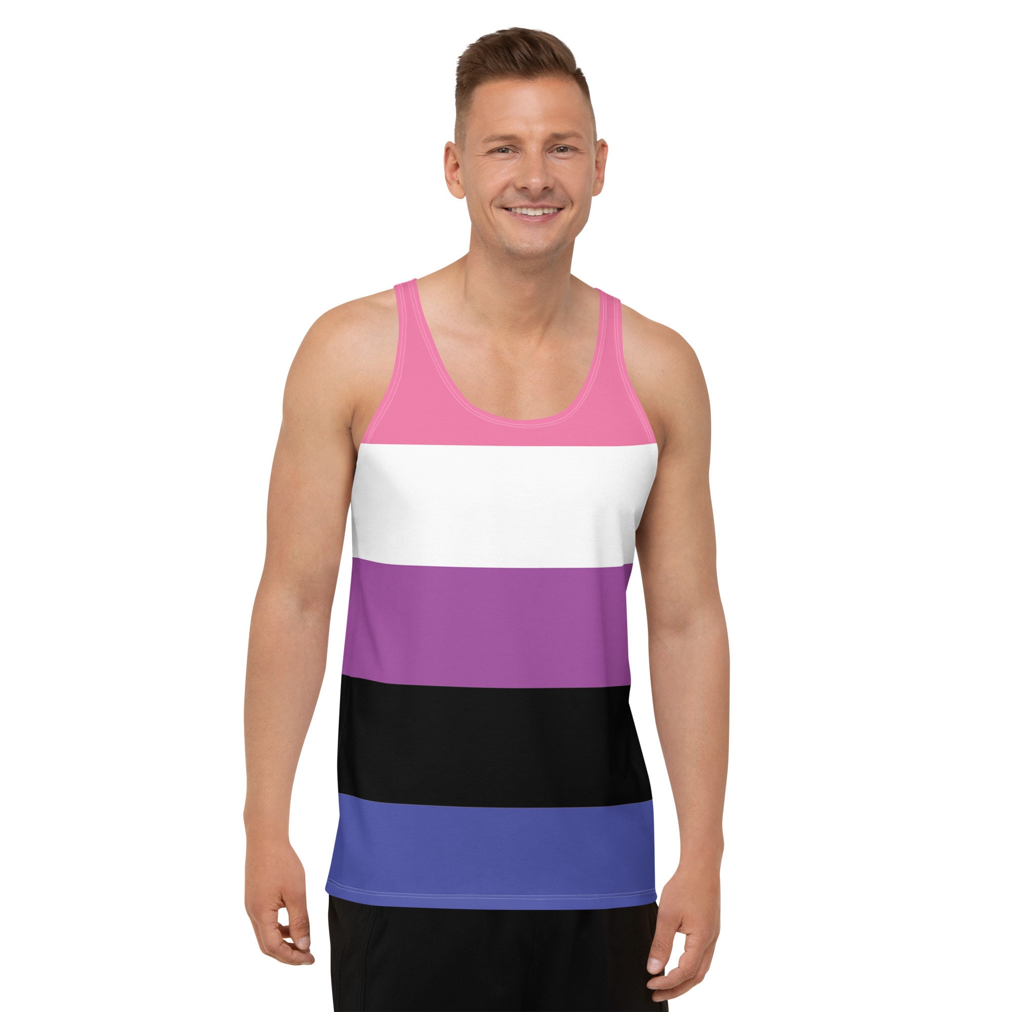 Gender Fluid Pride Flag Tank Top - Masc And Femme Fits