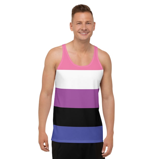 Gender Fluid Pride Flag Tank Top - Masc And Femme Fits