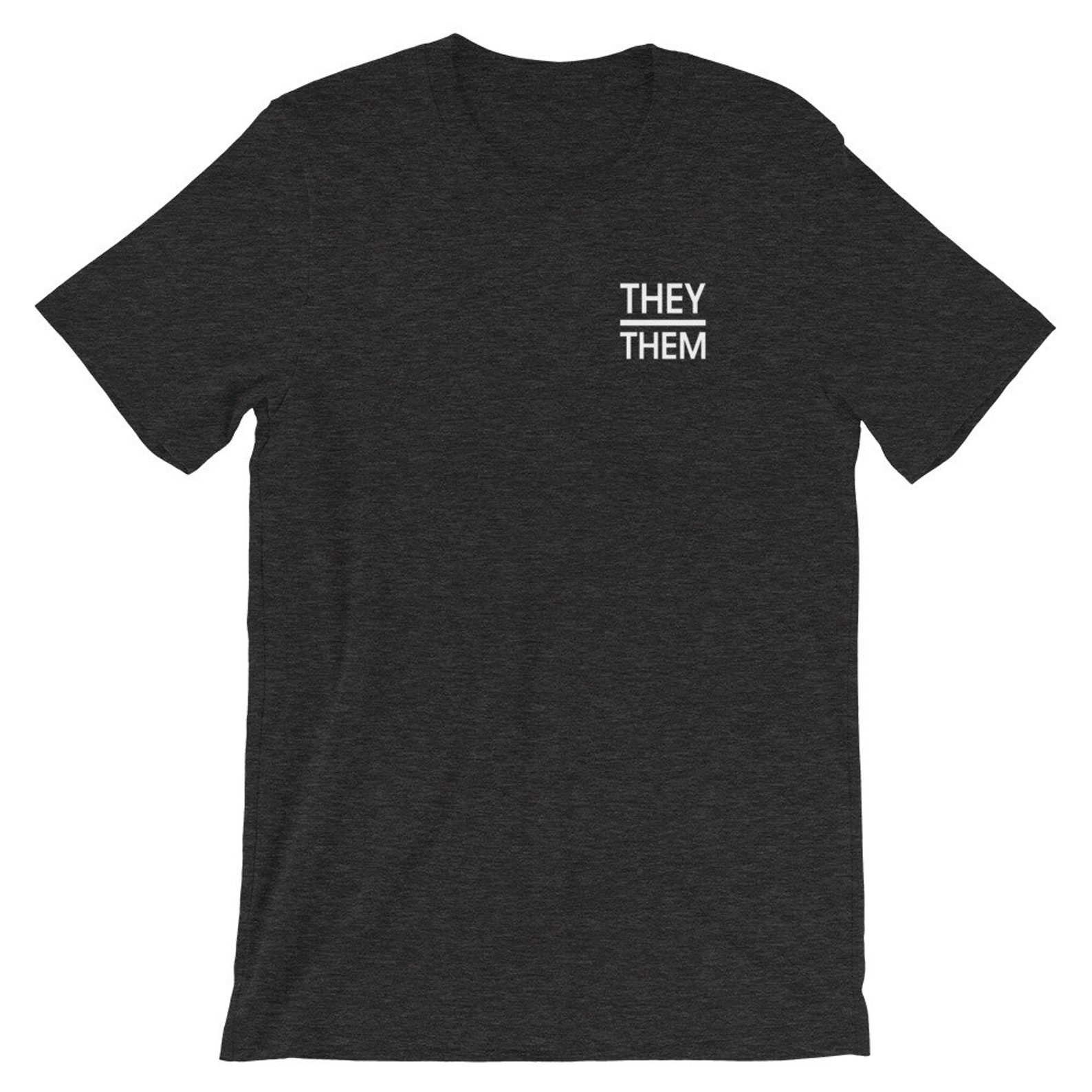 THEY / THEM Pronoun T-shirt - Gender Identity Shirts for Non-binary ...