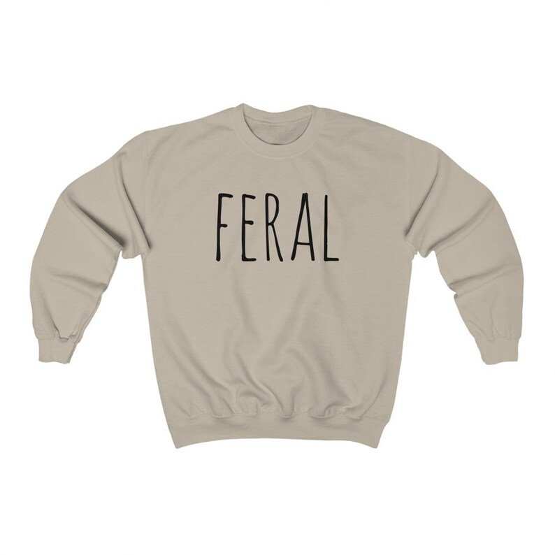FERAL Sweartshirt Skinny Lettering Handwriting Font | Etsy