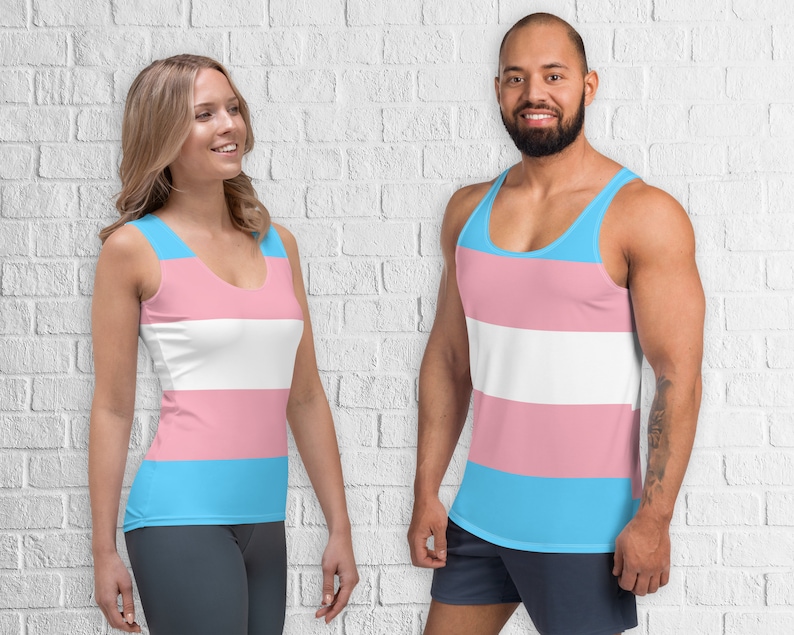Transgender Pride Flag Tank Top Masc and Femme Fits MTF - Etsy
