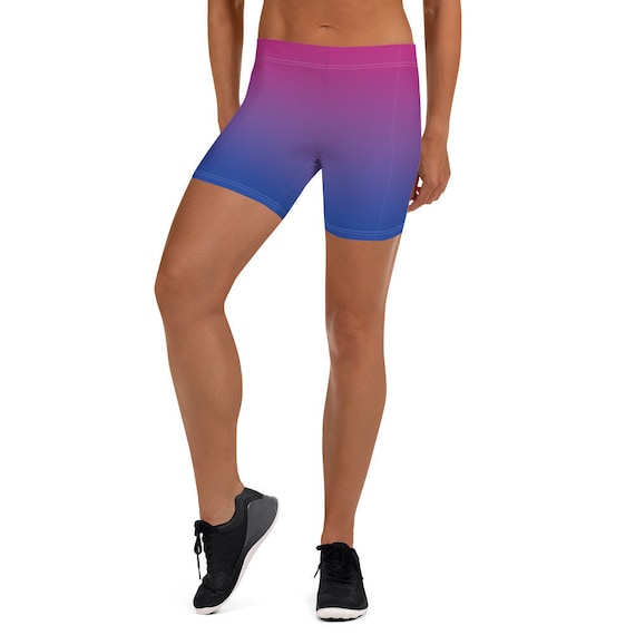 Bisexual Ombre Shorts Bi Pride Flag Bike Shorts Pink | Etsy