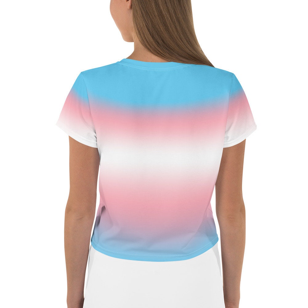 Transgender Pride Crop Top Ombre Gradient Fade | Etsy