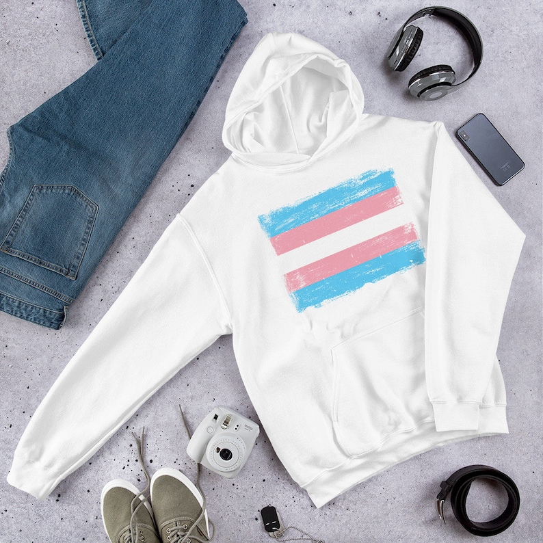 Transgender Pride Flag Hoodie Sweatshirt | Etsy