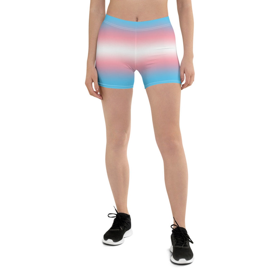 Transgender Pride Flag Ombre Bike Shorts in Blue, Pink, and White - Etsy