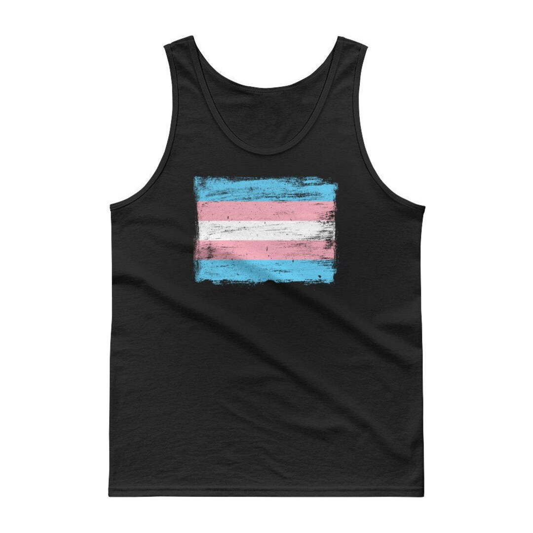 Transgender Pride Flag Tank Top Vintage Painted Style - Etsy