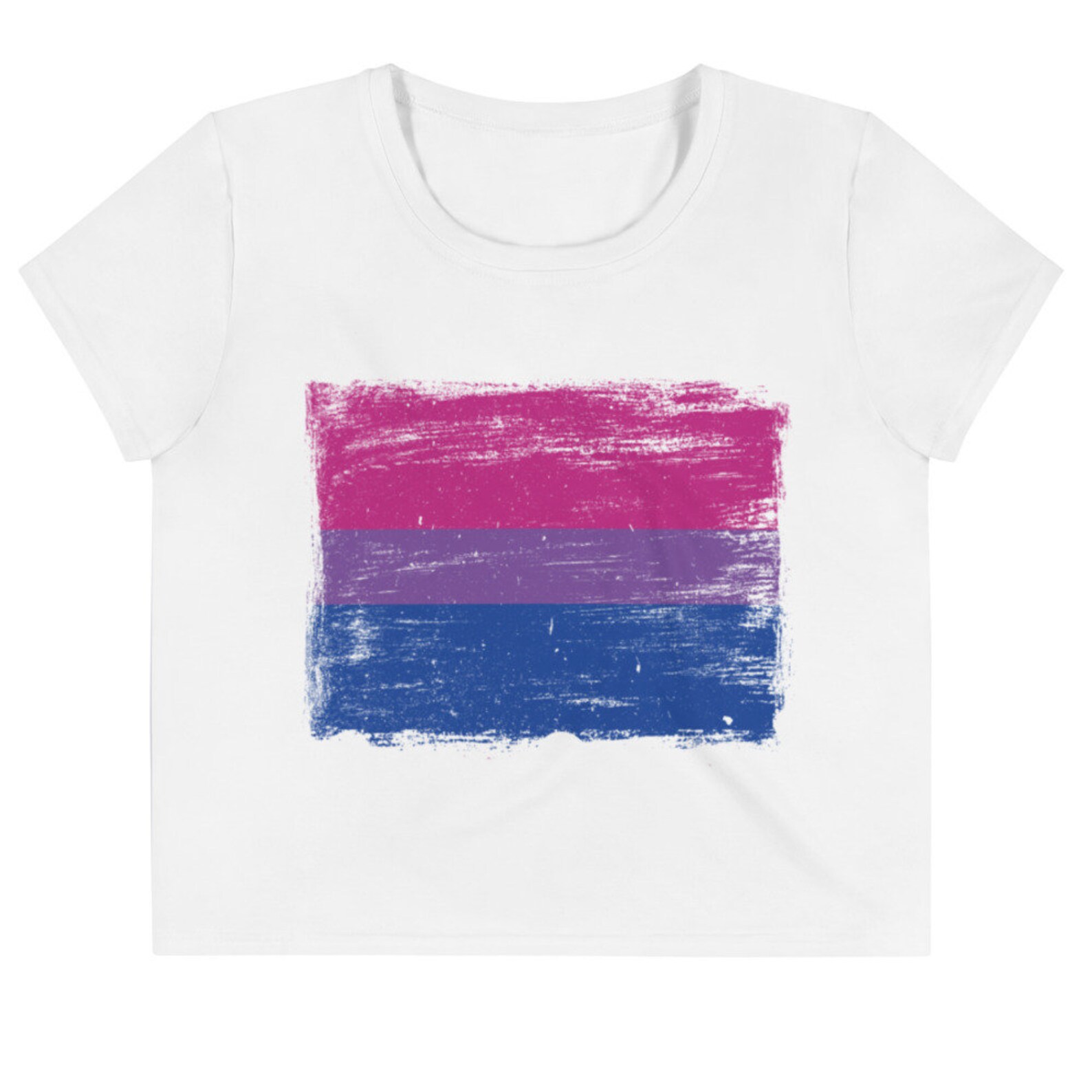Bisexual Pride Flag Crop Top T-shirt White or Black | Etsy