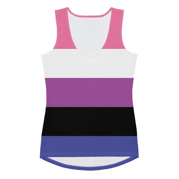 Gender Fluid Pride Flag Tank Top - Masc And Femme Fits