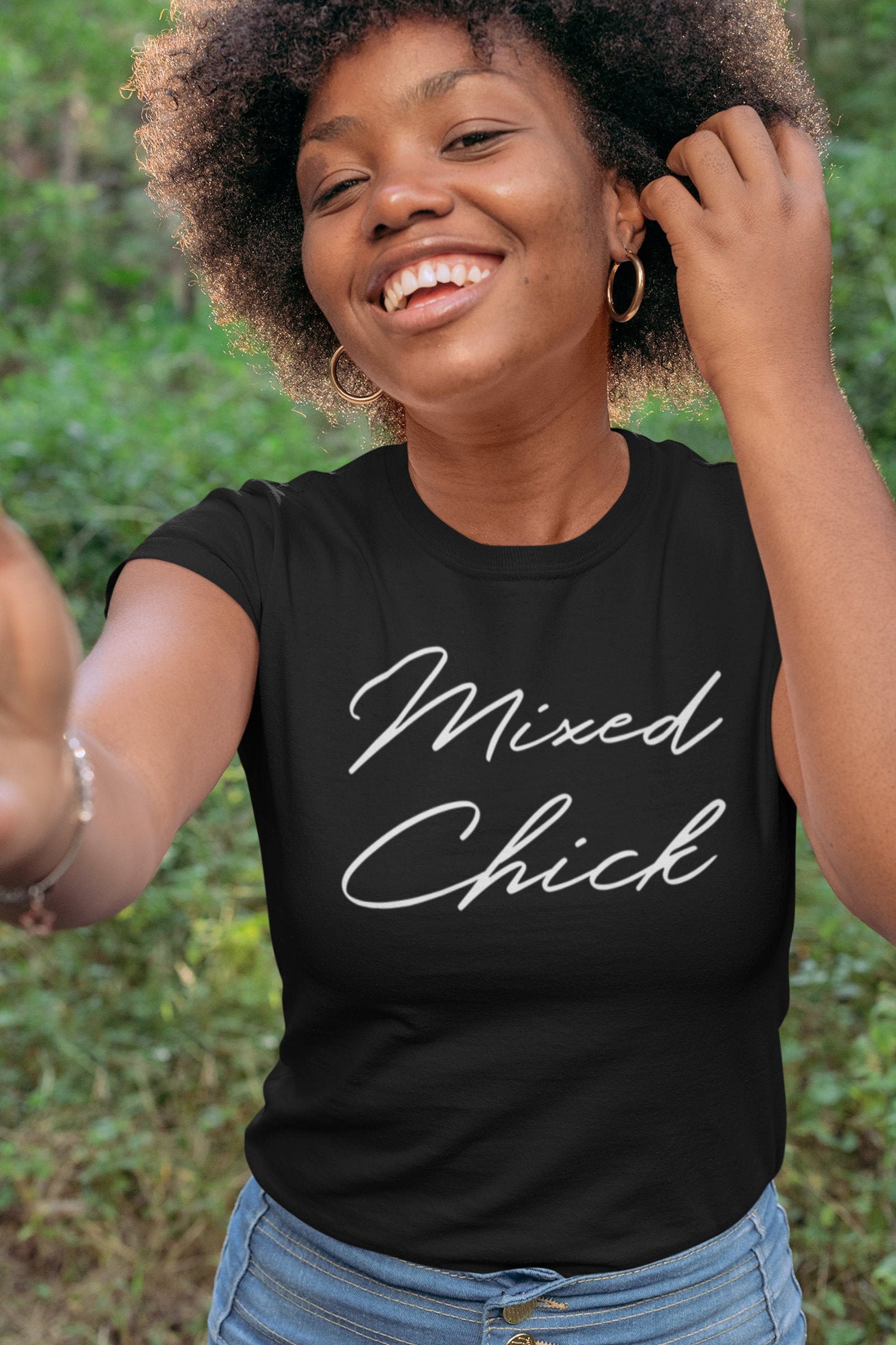 Mixed Chick Minimalist Statement T-shirt for Biracial Multiethnic BIPOC ...