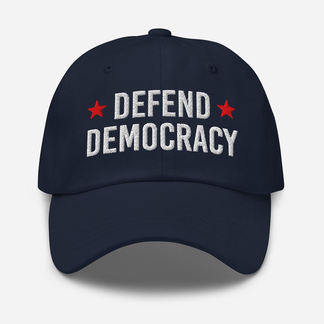 Defend Democracy Baseball Hat - Embroidered - Adjustable - Etsy