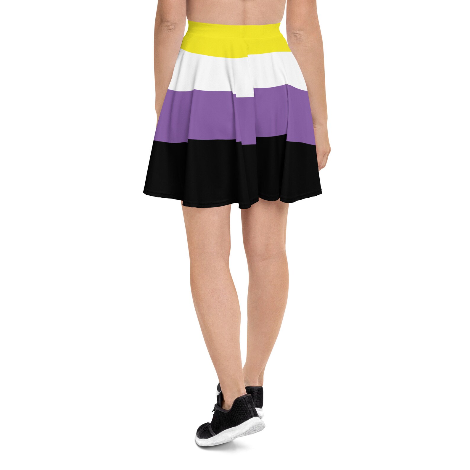 Non-binary Pride Flag Skater Skirt Enby Enbies Striped - Etsy