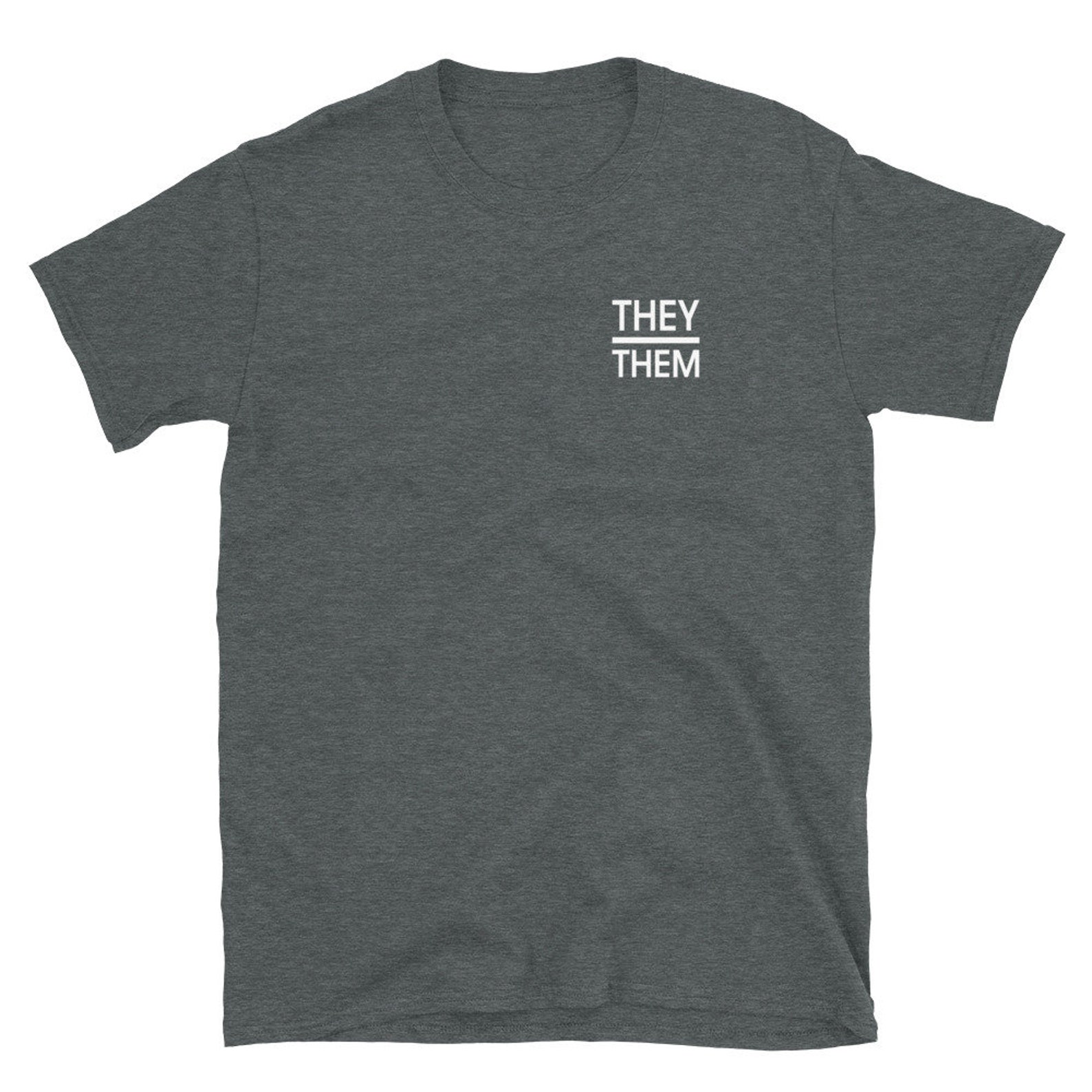 THEY / THEM Pronoun T-shirt - Gender Identity Shirts for Non-binary ...