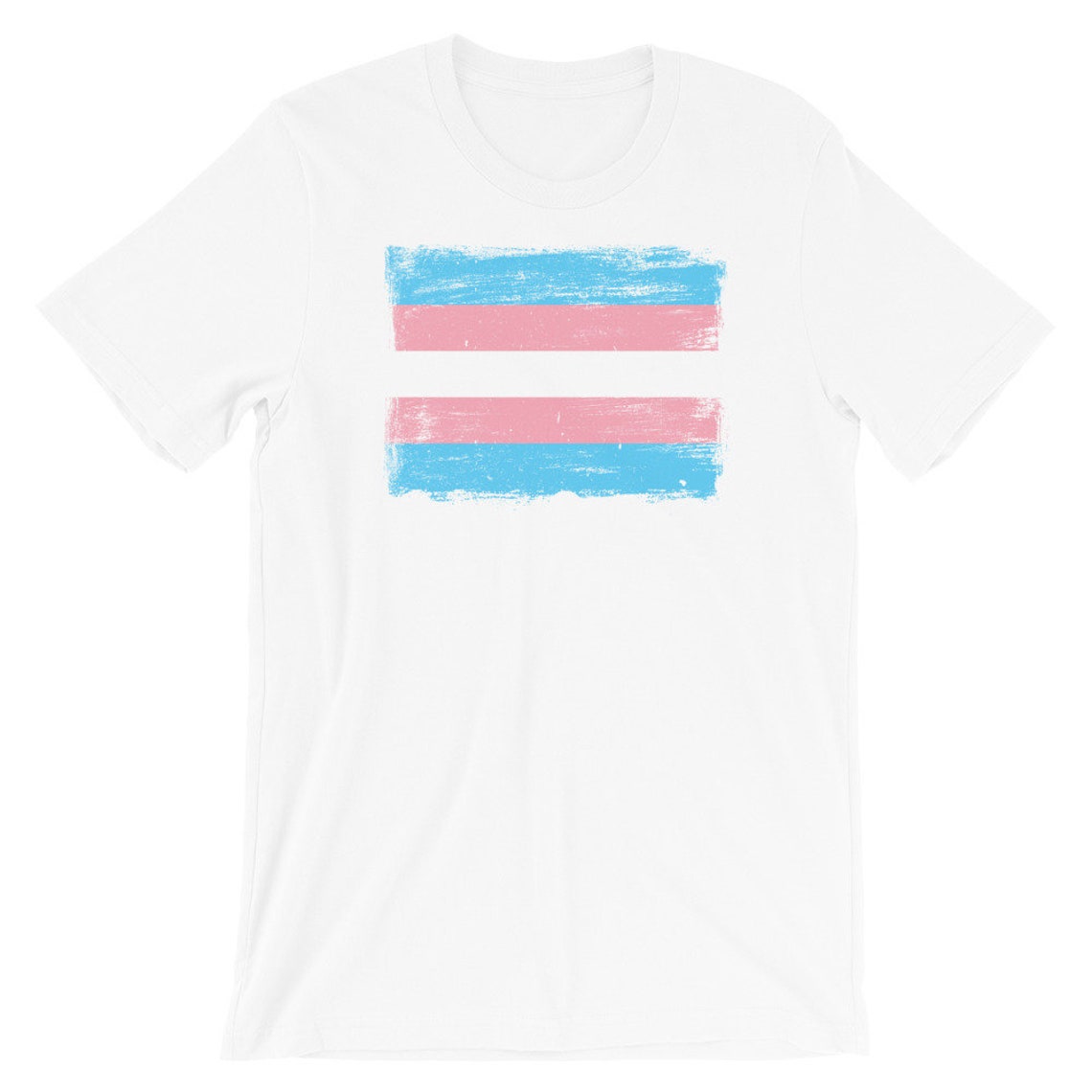 Transgender Pride Flag Shirt Vintage Painted Screenprint | Etsy