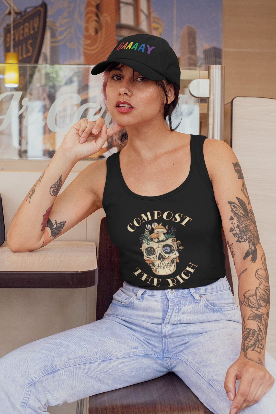 Compost the Rich Tank Top - Leftist Shirt - Pro-union - Billionaires ...
