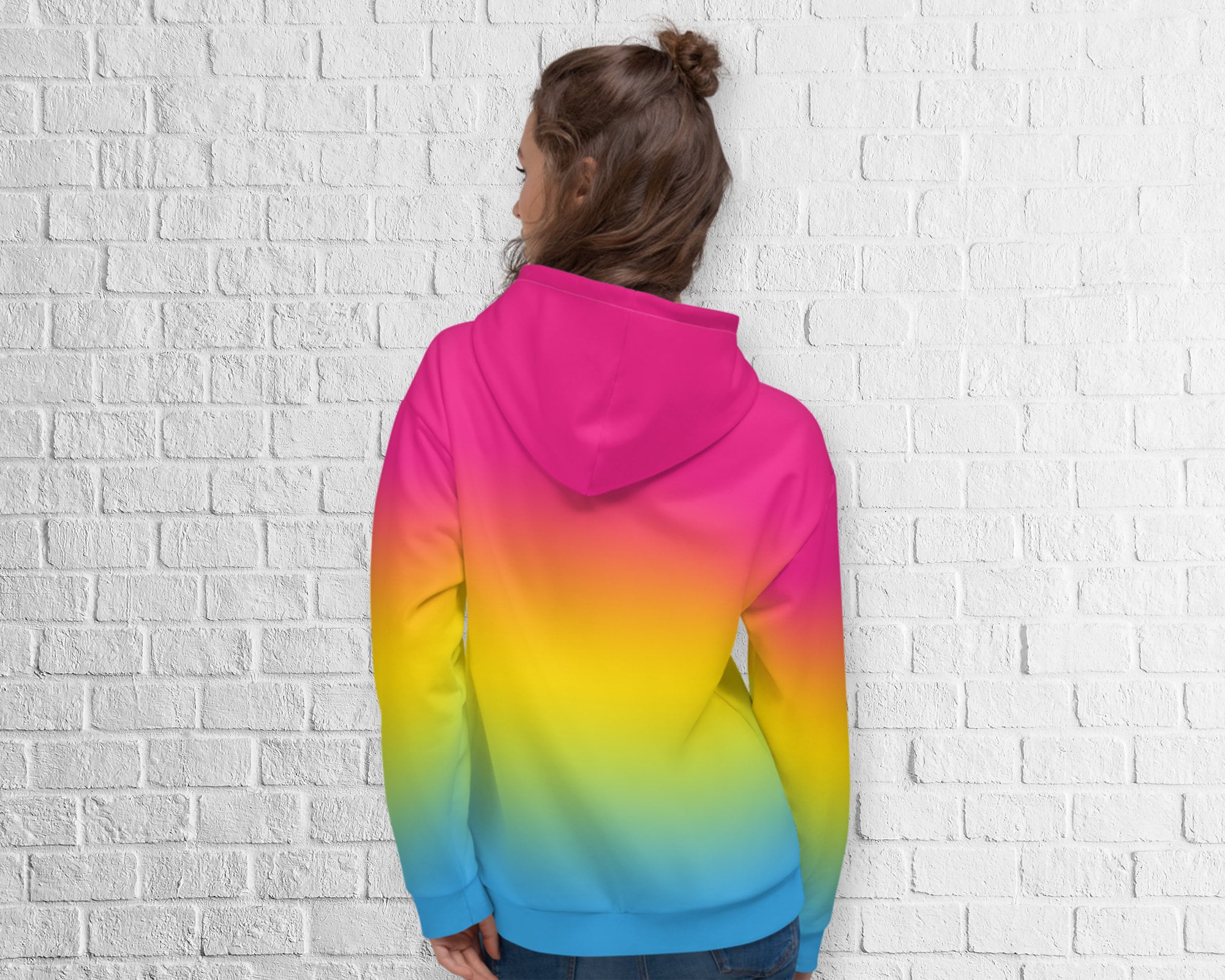 Pansexual Pride Ombre Hoodie - Pan Flag Sweatshirt - Pink Yellow Blue ...