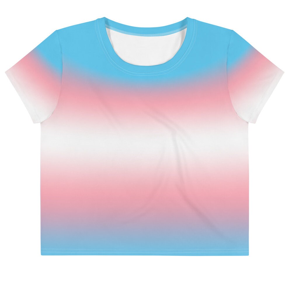 Transgender Pride Crop Top Ombre Gradient Fade | Etsy