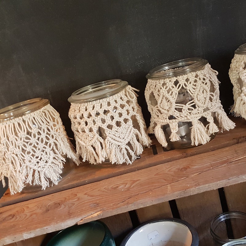 Macrame Candle - Etsy