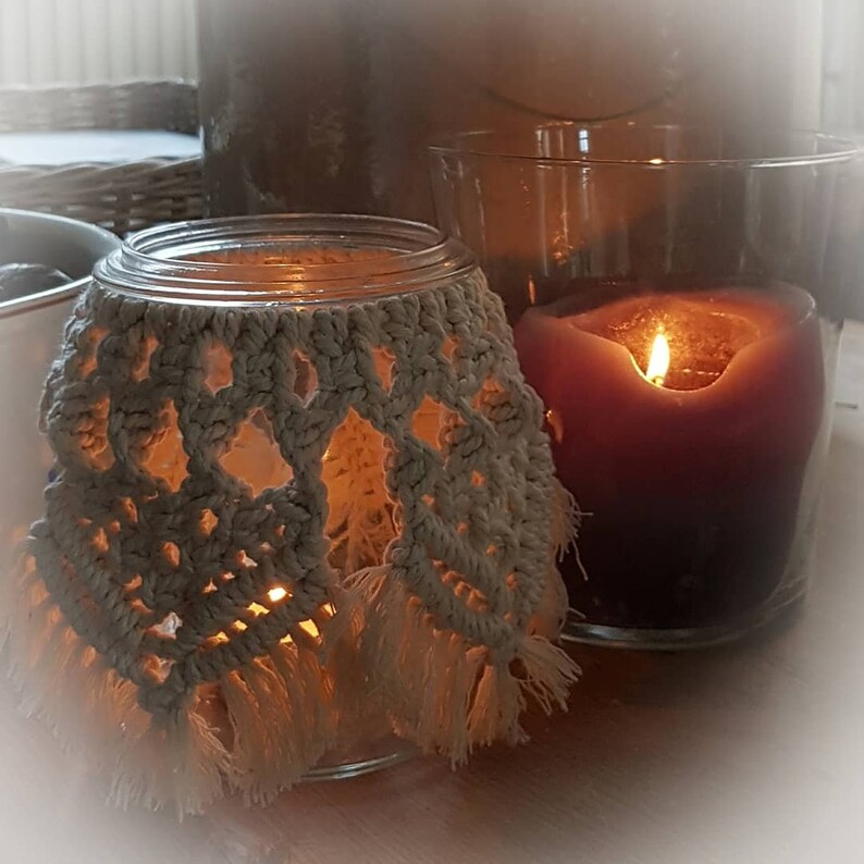 Macrame Jar Candle - Etsy