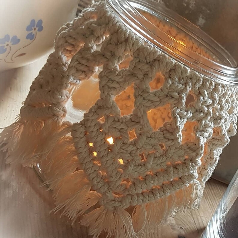 Macrame Jar Candle - Etsy